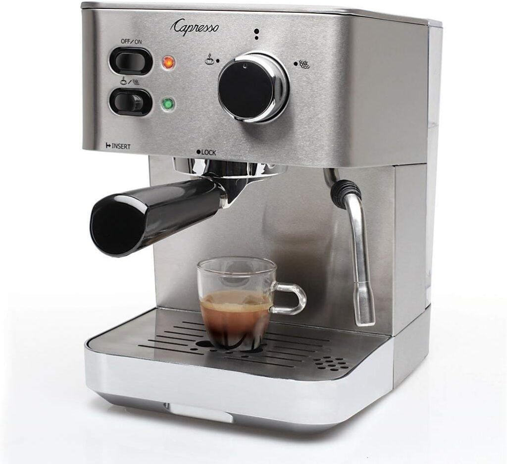 Capresso EC PRO Espresso and Cappuccino Machine, New, Silver - Above ...