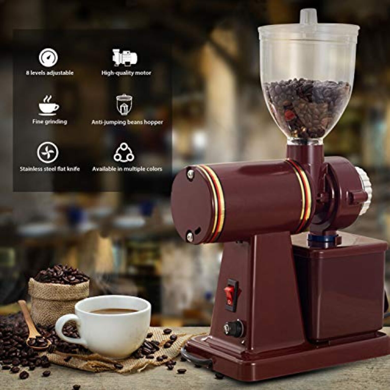 RRH Burr Coffee Grinders, Professional Electric Coffee Grinder ...